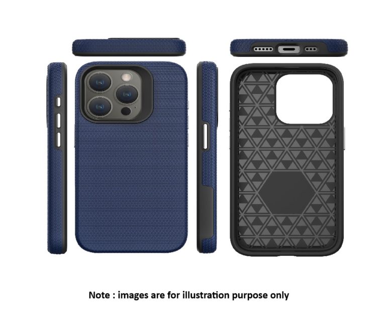 iPhone 17 Pro Navy Blue Triangle Luxury Armor Case With Magsafe – Phone ...