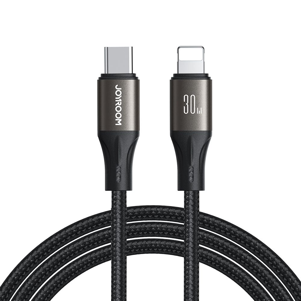 Joyroom Type-C to Lightning 2m-Black (Braided) 30W Fast Charging Data ...