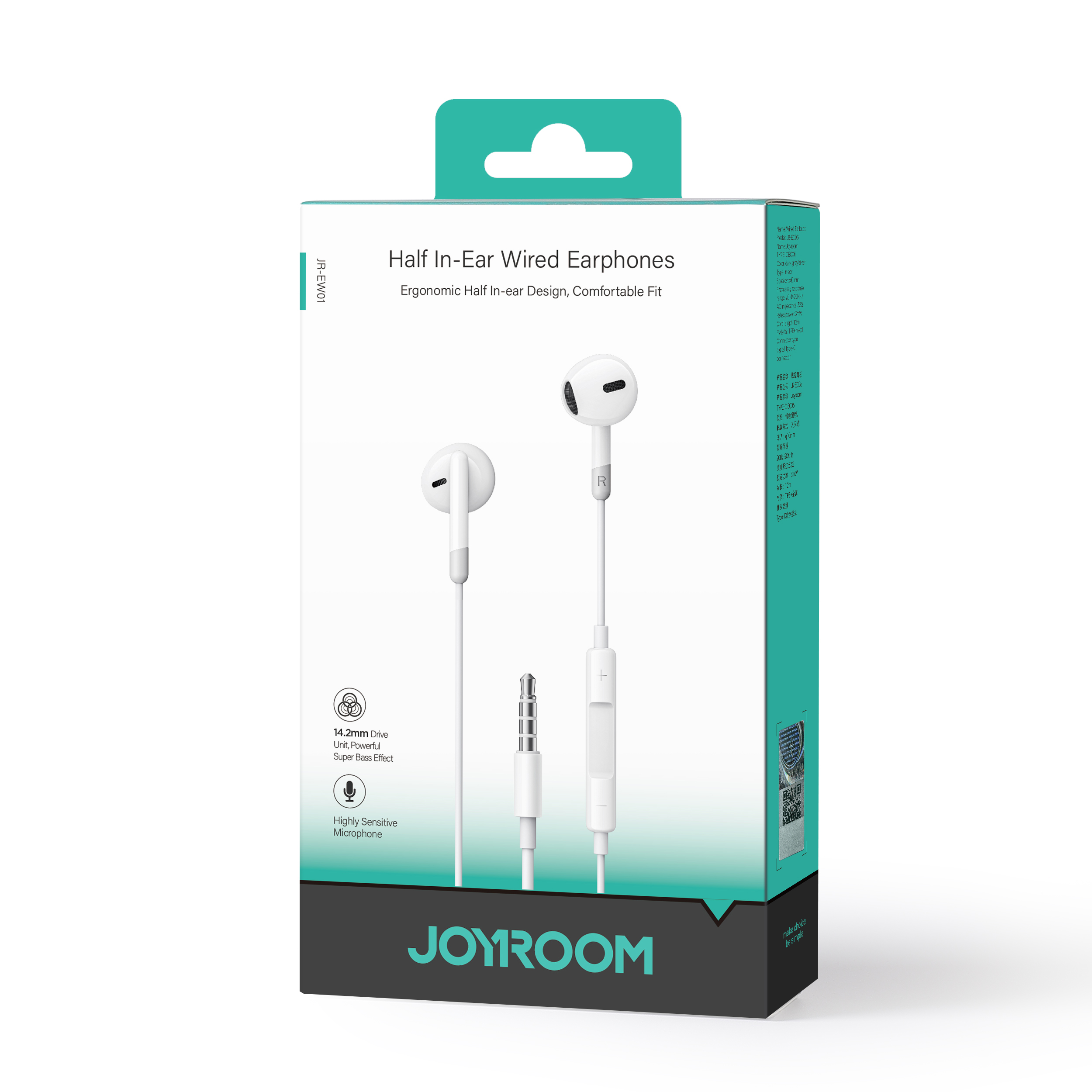 Joyroom Earphones White Wired JR-EW01 – Phone Stuff