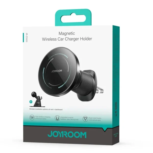 Joyroom Magnetic Wireless Car Charger Holder Dual Clip (Dashboard ...